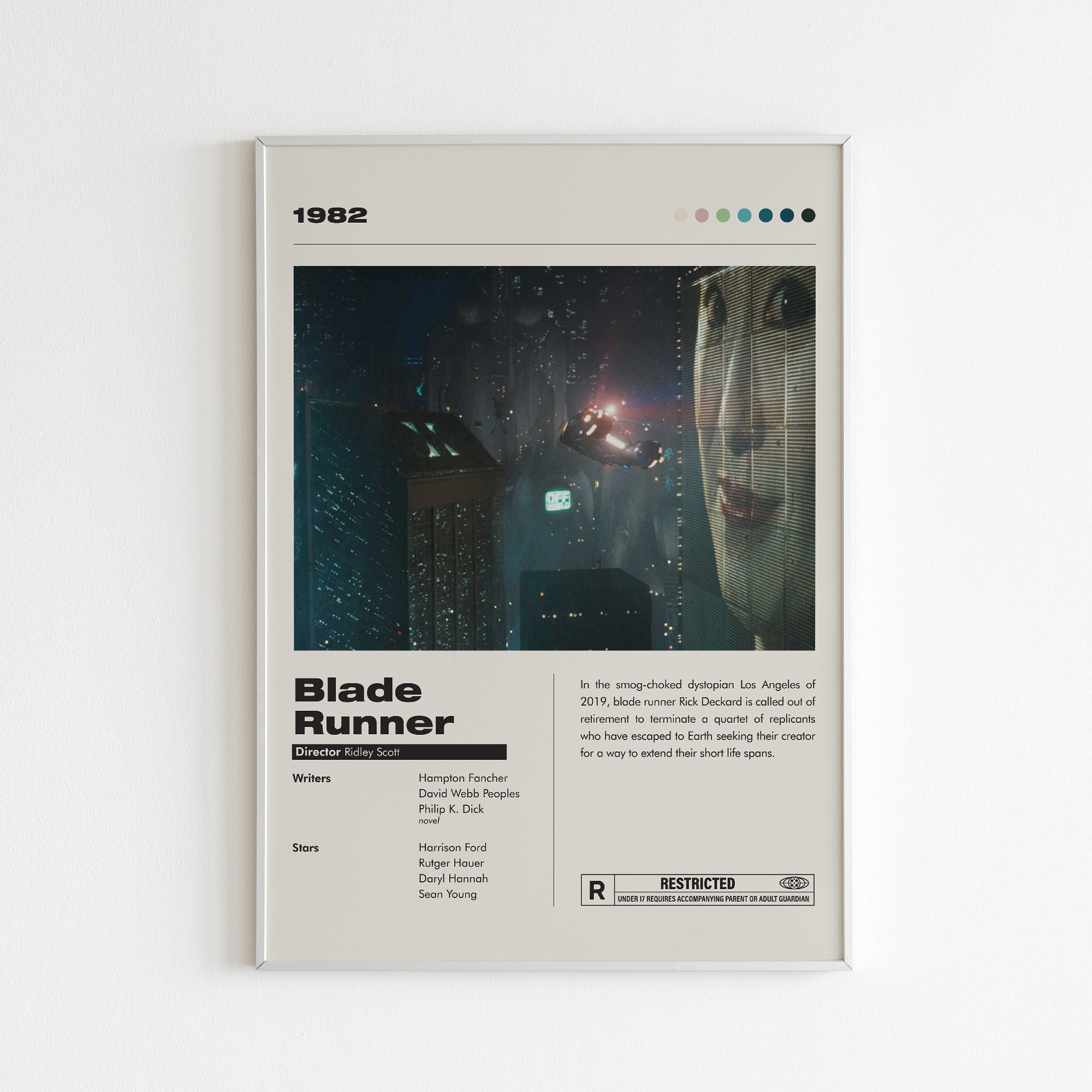 Blade Runner Movie Poster | Minimalist Movie Poster | Ridley Scott ...
