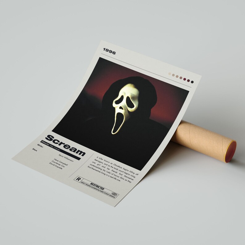 Scream Movie Poster Minimalist Movie Poster Horror Movie - Etsy