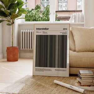 Interstellar Movie Barcode Poster | Sci-fi Film Art Print | Wall Decor | Cinematic Artwork ...