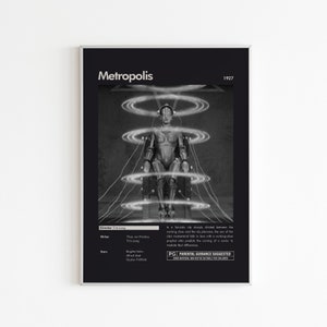 Metropolis Movie Poster | Minimalist Movie Poster | Fritz Lang | Sci-fi ...