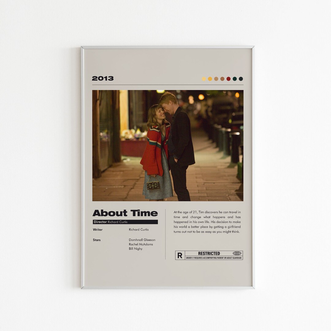 About Time Movie Poster | Minimalist Movie Poster | Love Movie | Custom ...