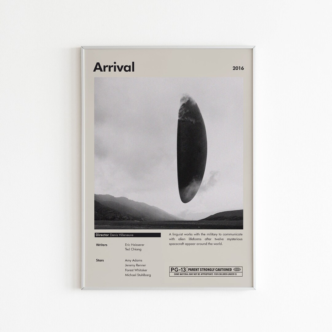 Arrival 2016 Movie Poster | Minimalist Movie Poster | Sci-fi Movie ...