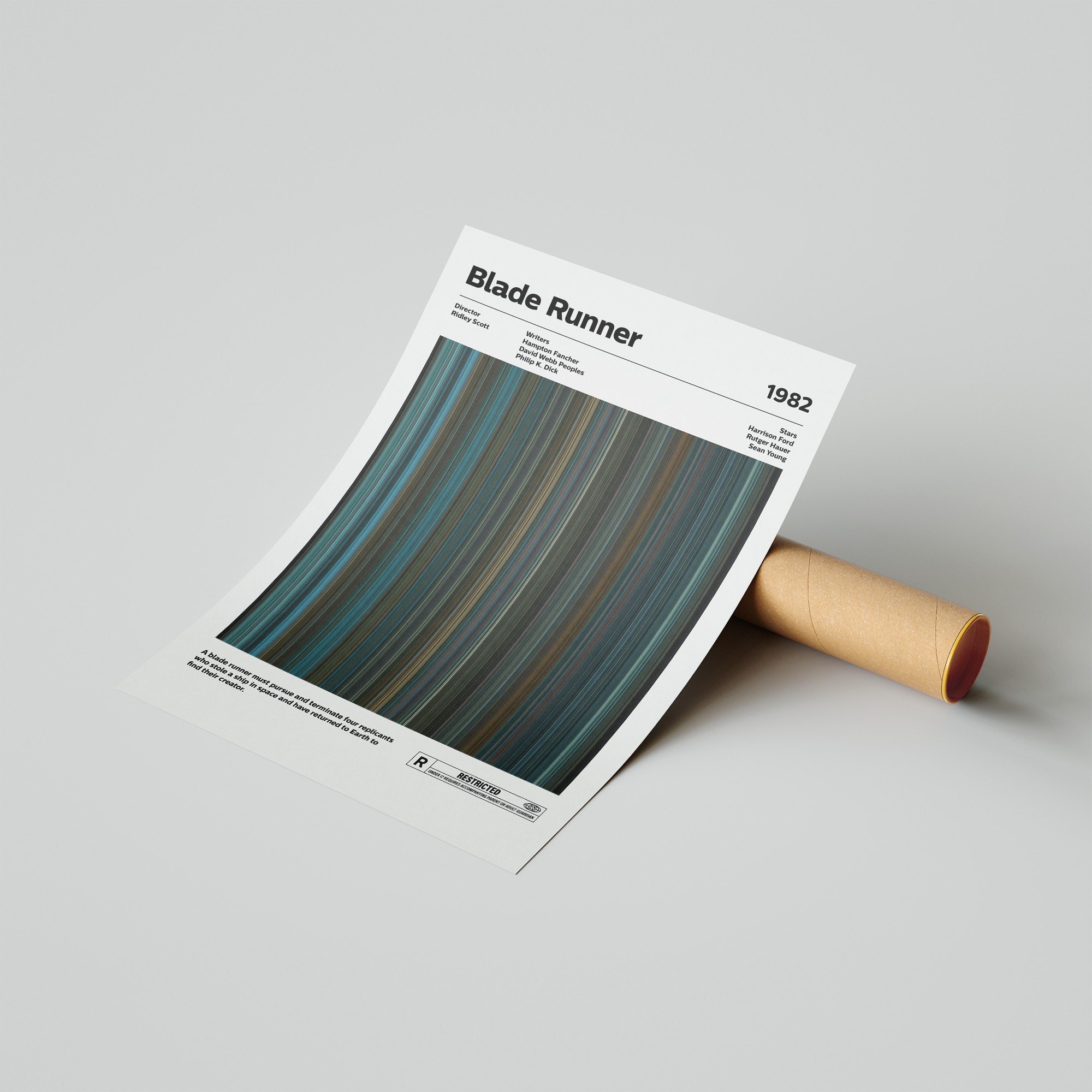 Blade Runner Movie Barcode Poster | Sci-fi Film Art Print | Unique Wall ...