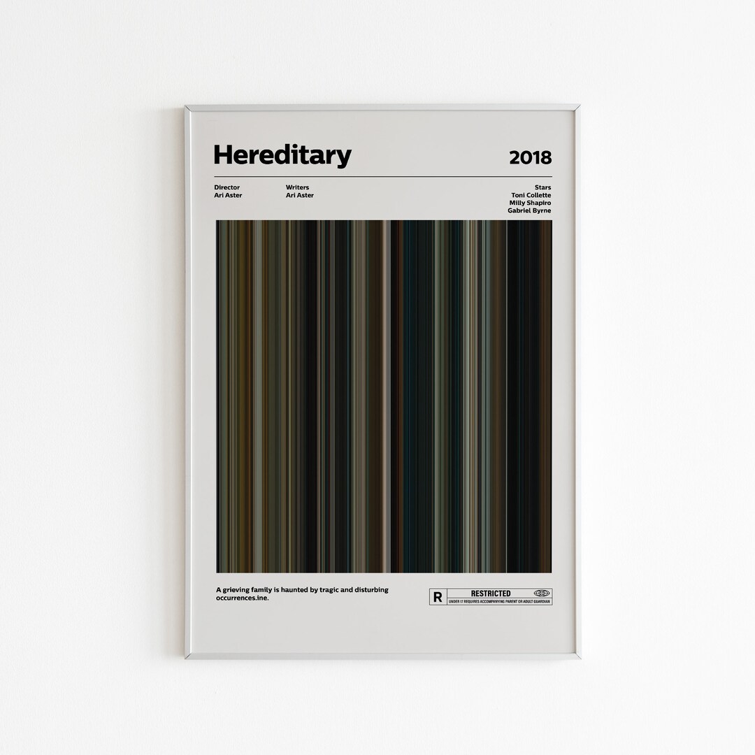 Hereditary Movie Barcode Poster | Horror Film Art Print | Ari Aster ...