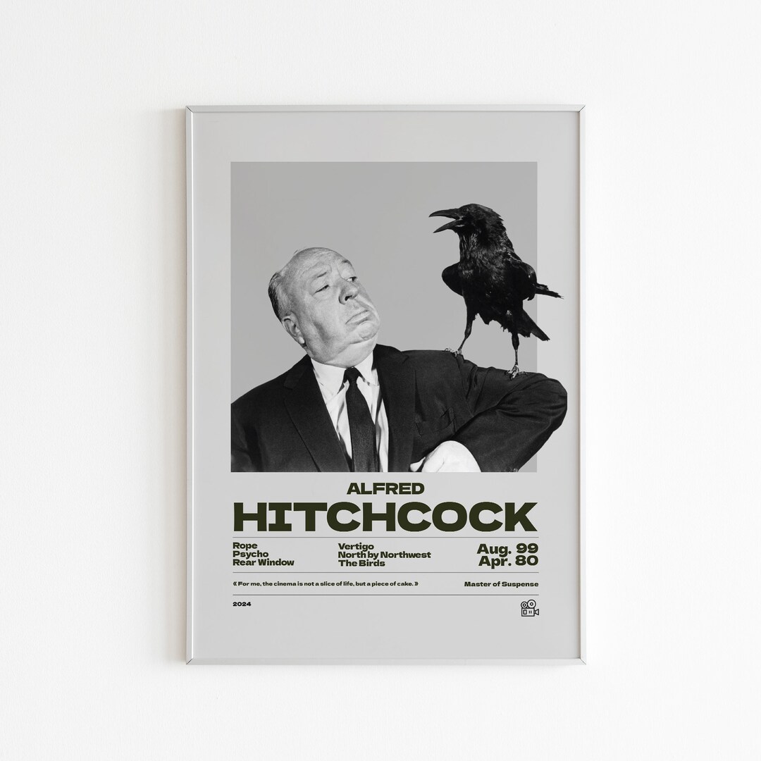 Alfred Hitchcock Poster | Director Poster | Movie Poster | Wall Art ...