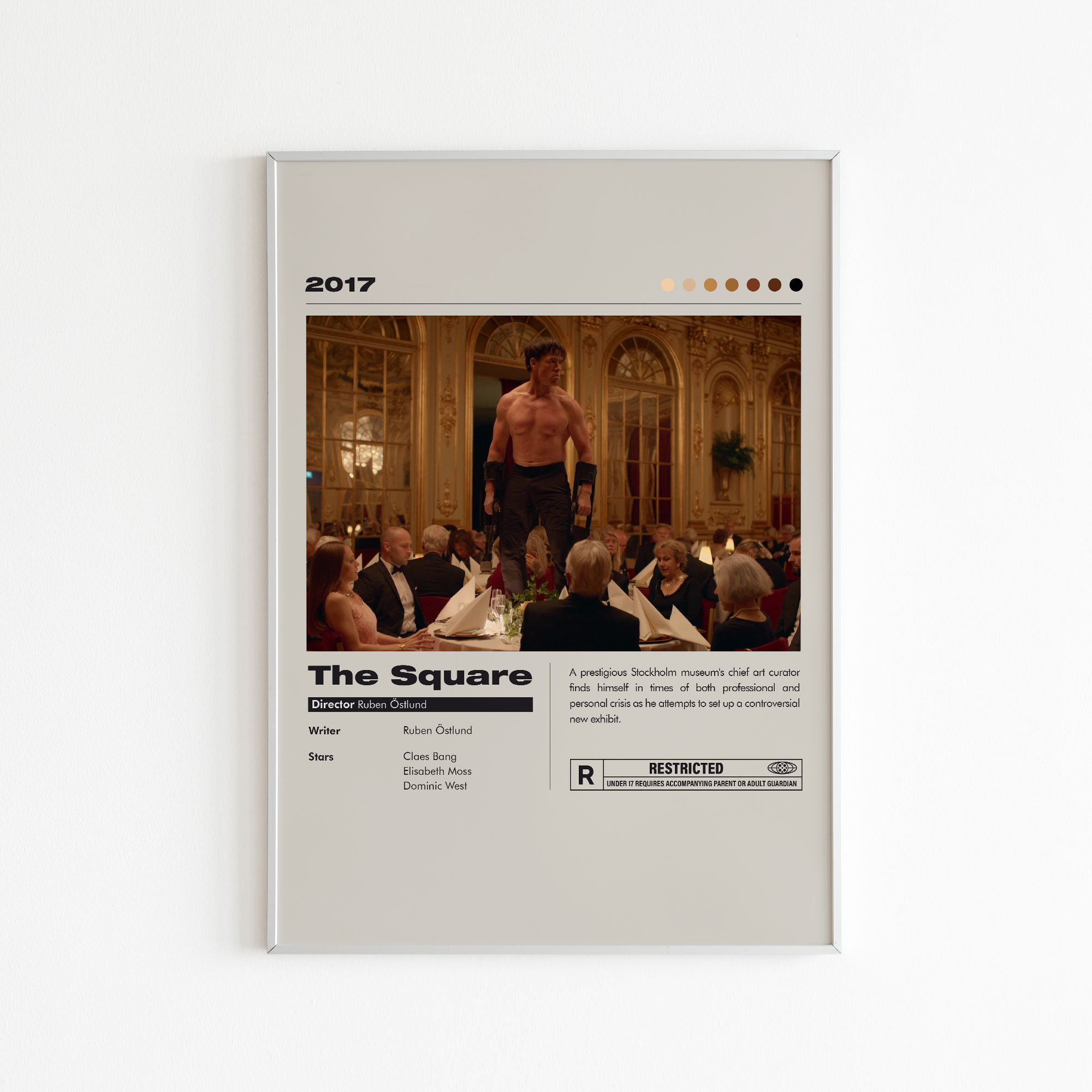 The Square Movie Poster Minimalist Movie Poster Ruben Östlund Custom ...