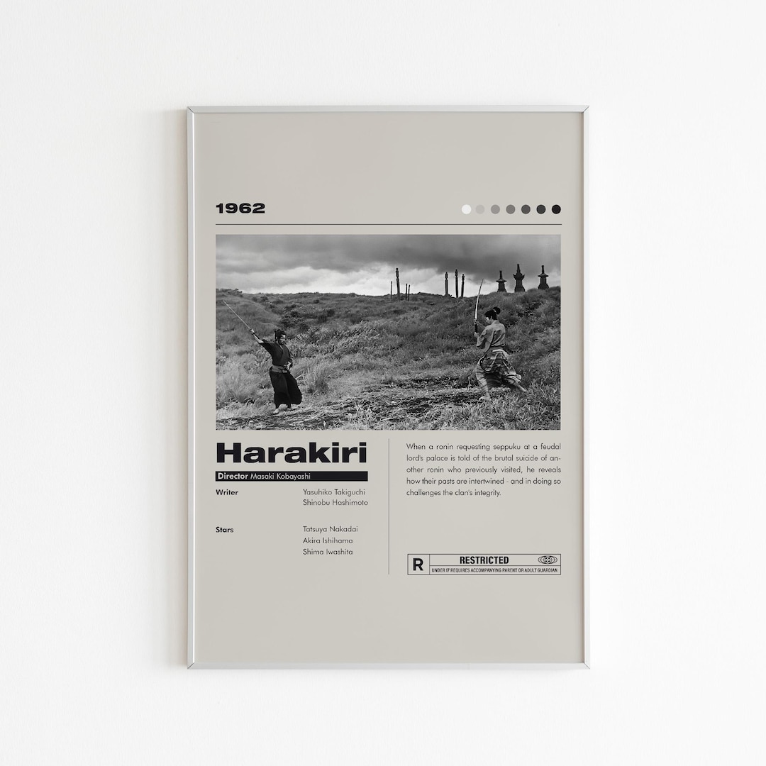 Seppuku Movie Poster | Japanese Classic Film Art | Harakiri Movie ...