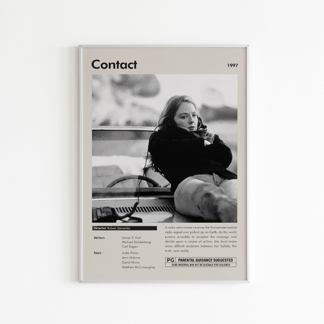 Contact 1997 Movie Poster | Minimalist Movie Poster | Vintage Movie ...