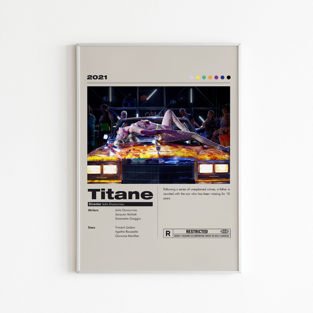 Titane Movie Poster | Minimalist Movie Print | Queer Movie Poster ...