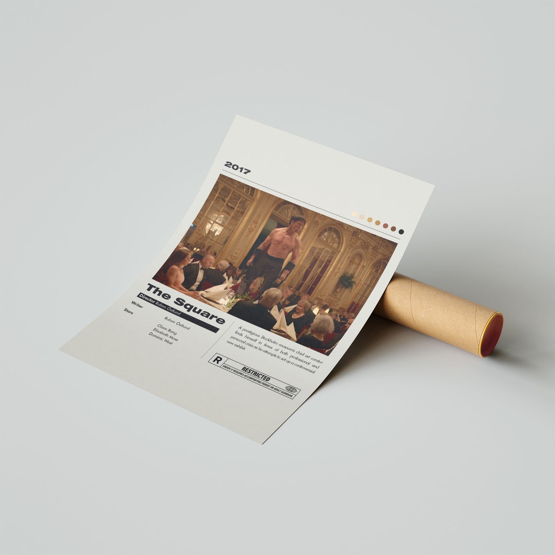 The Square Movie Poster Minimalist Movie Poster Ruben Östlund Custom ...