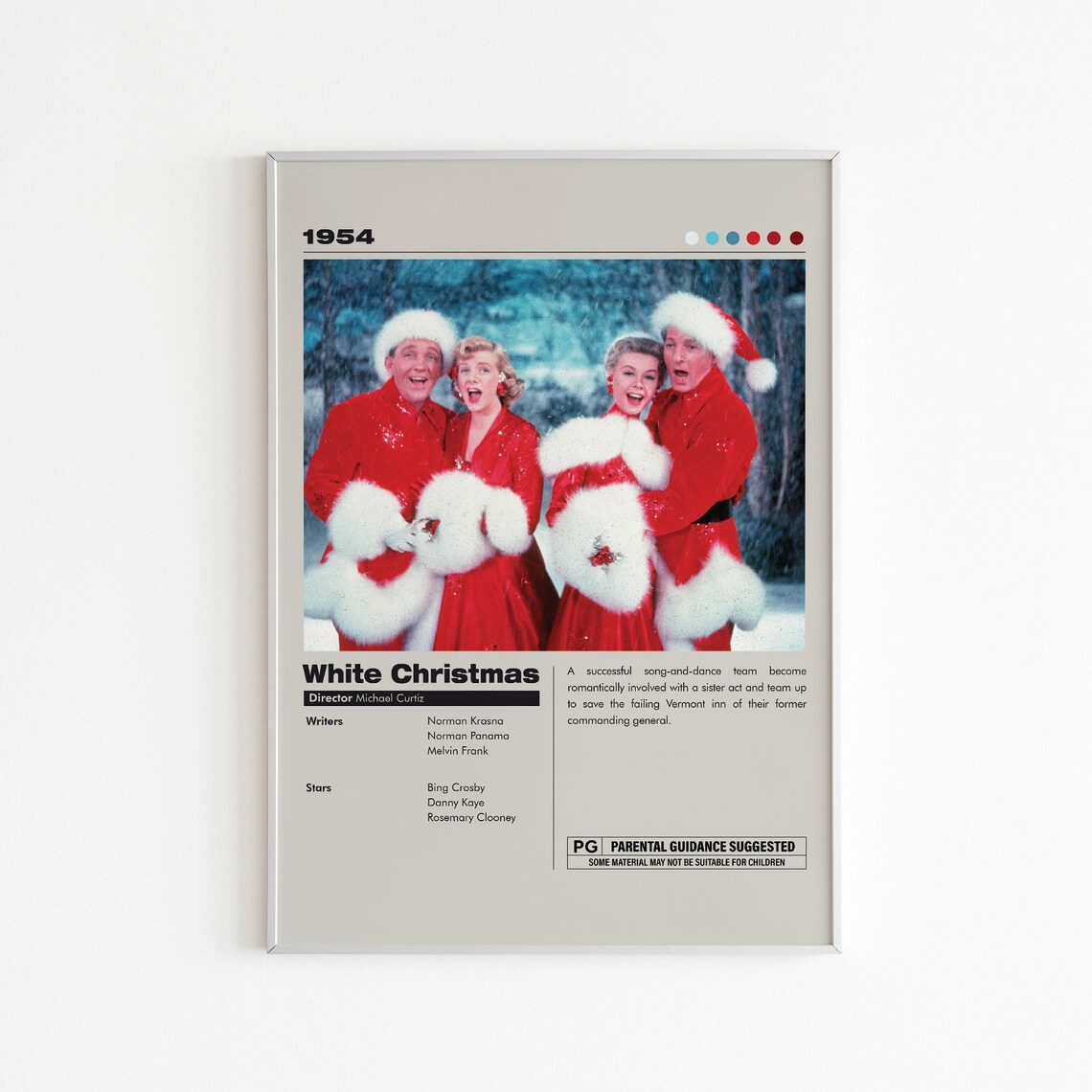 White Christmas Movie Poster: Minimalist Wall Art Print - Etsy