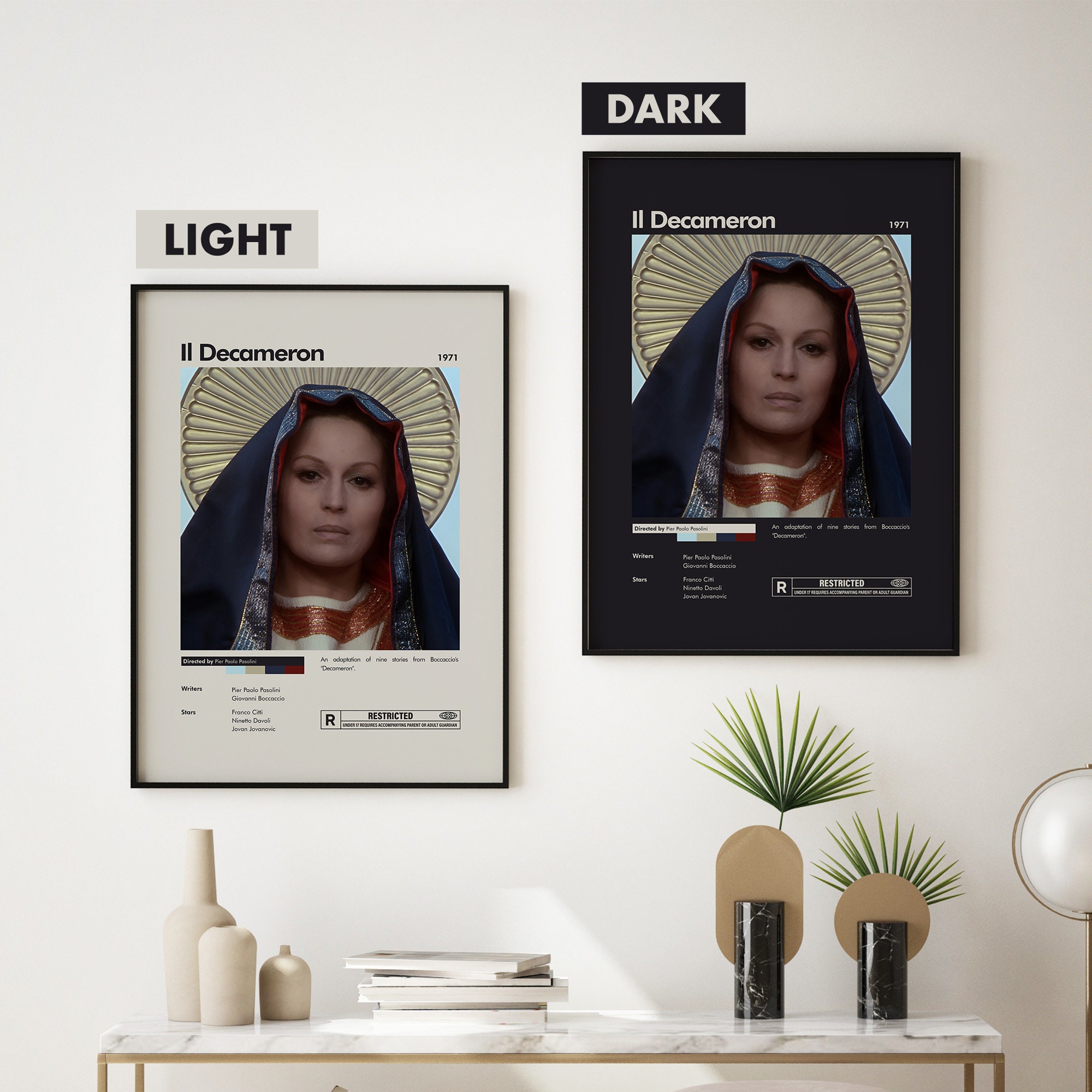 The Decameron Movie Poster Minimalist Movie Pier Paolo Pasolini Custom ...