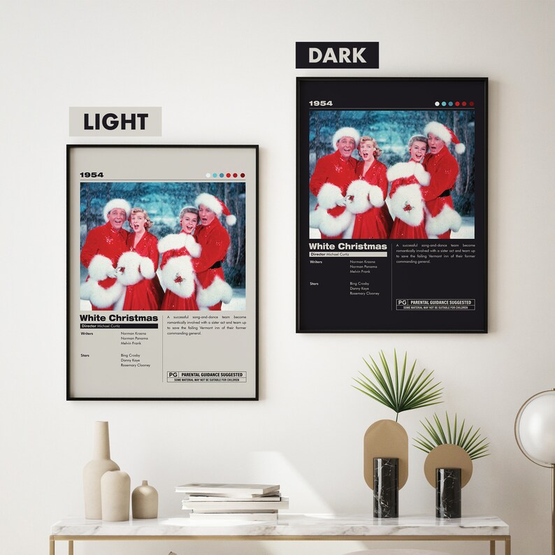 White Christmas Movie Poster: Minimalist Wall Art Print - Etsy