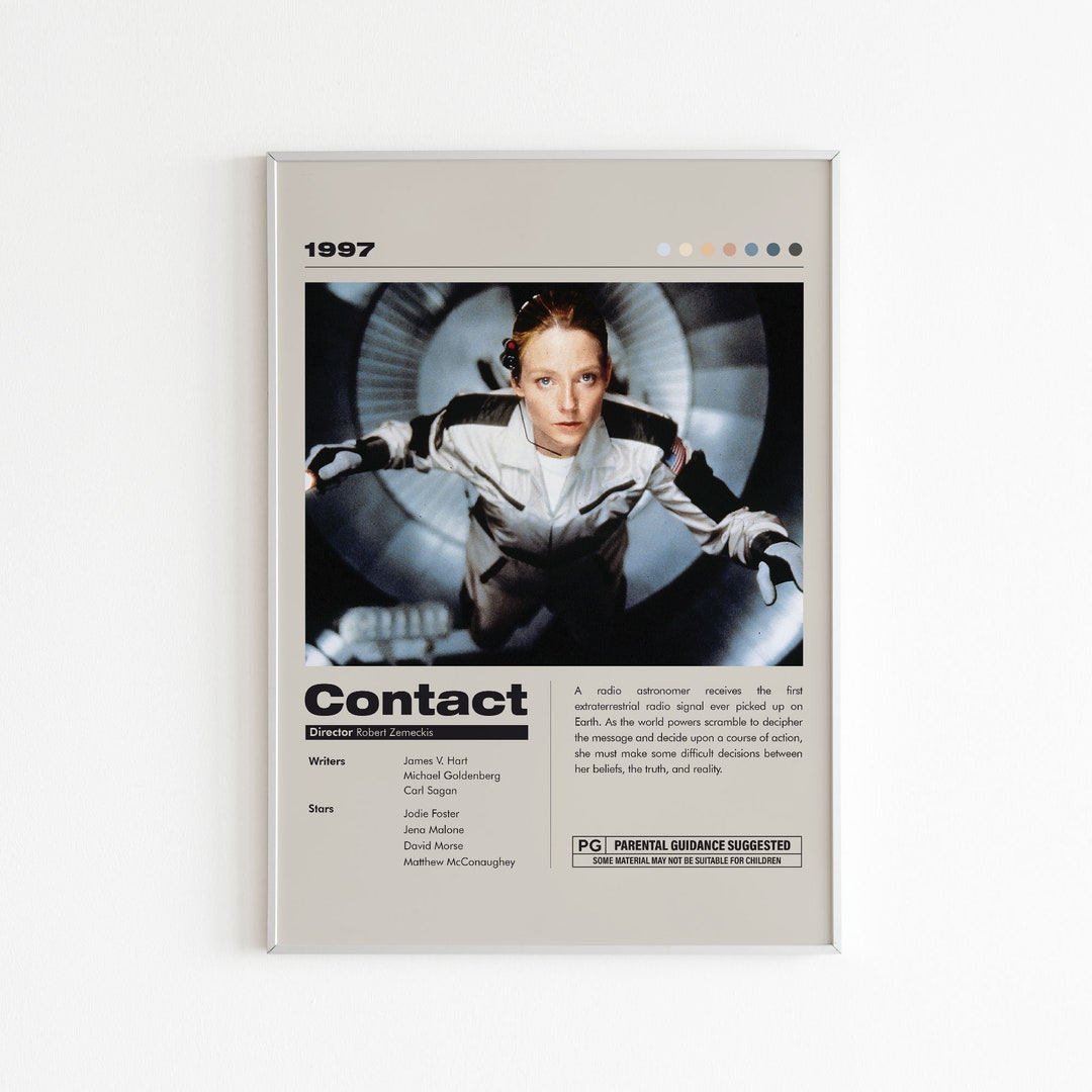 Contact 1997 Movie Poster | Minimalist Movie Poster | Vintage Movie ...