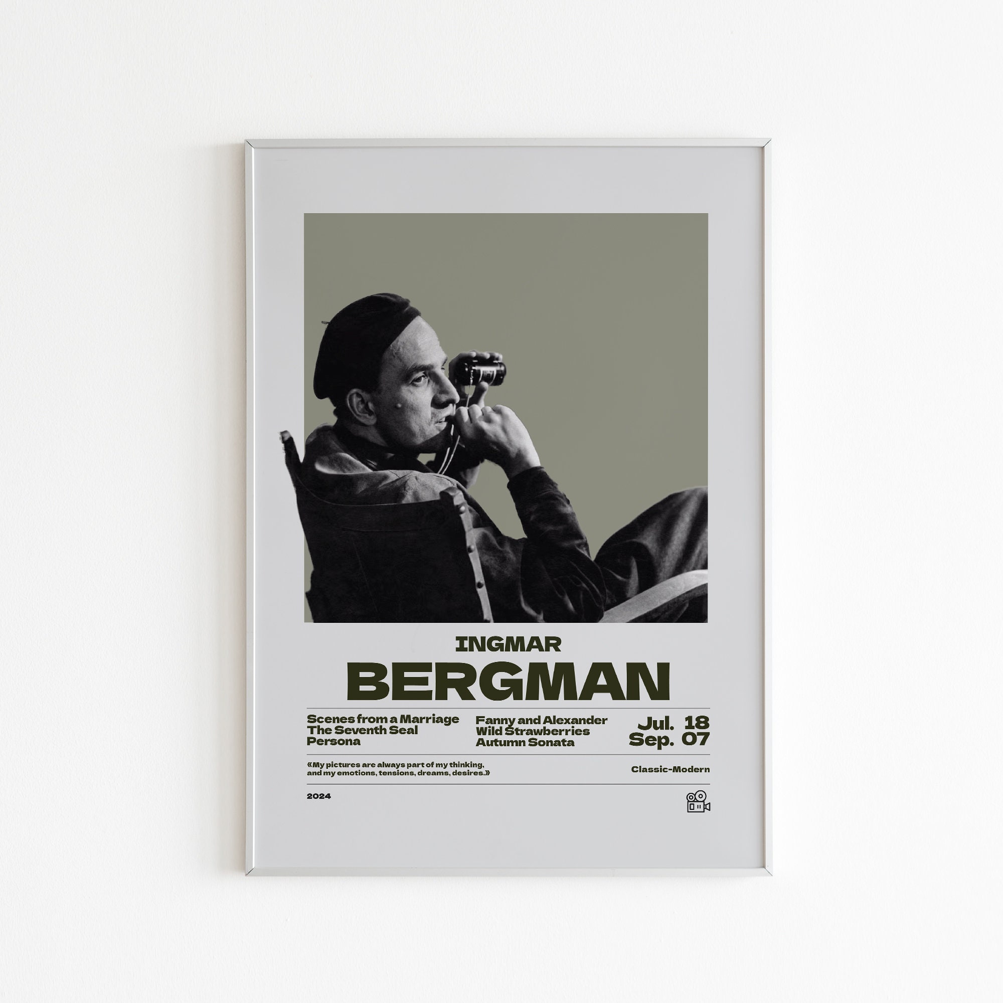 Ingmar Bergman Poster | Director Poster | Movie Poster | Wall Art Print ...