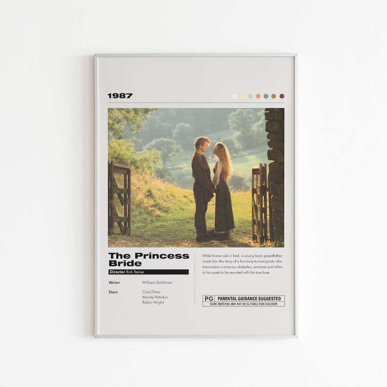 The Princess Bride Movie Poster Minimalist Movie Poster Romance Custom ...