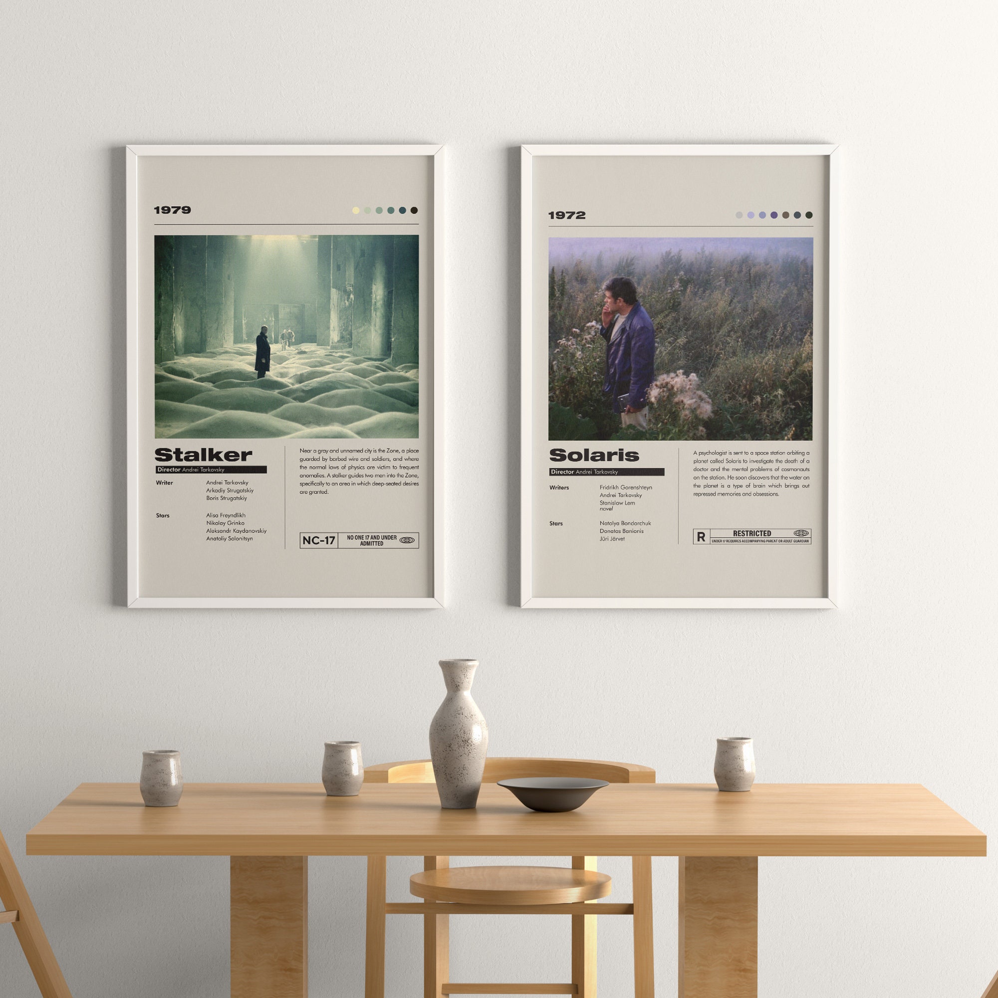 Tarkovsky Set of 2 Movie Poster Minimalist Movie Poster - Etsy