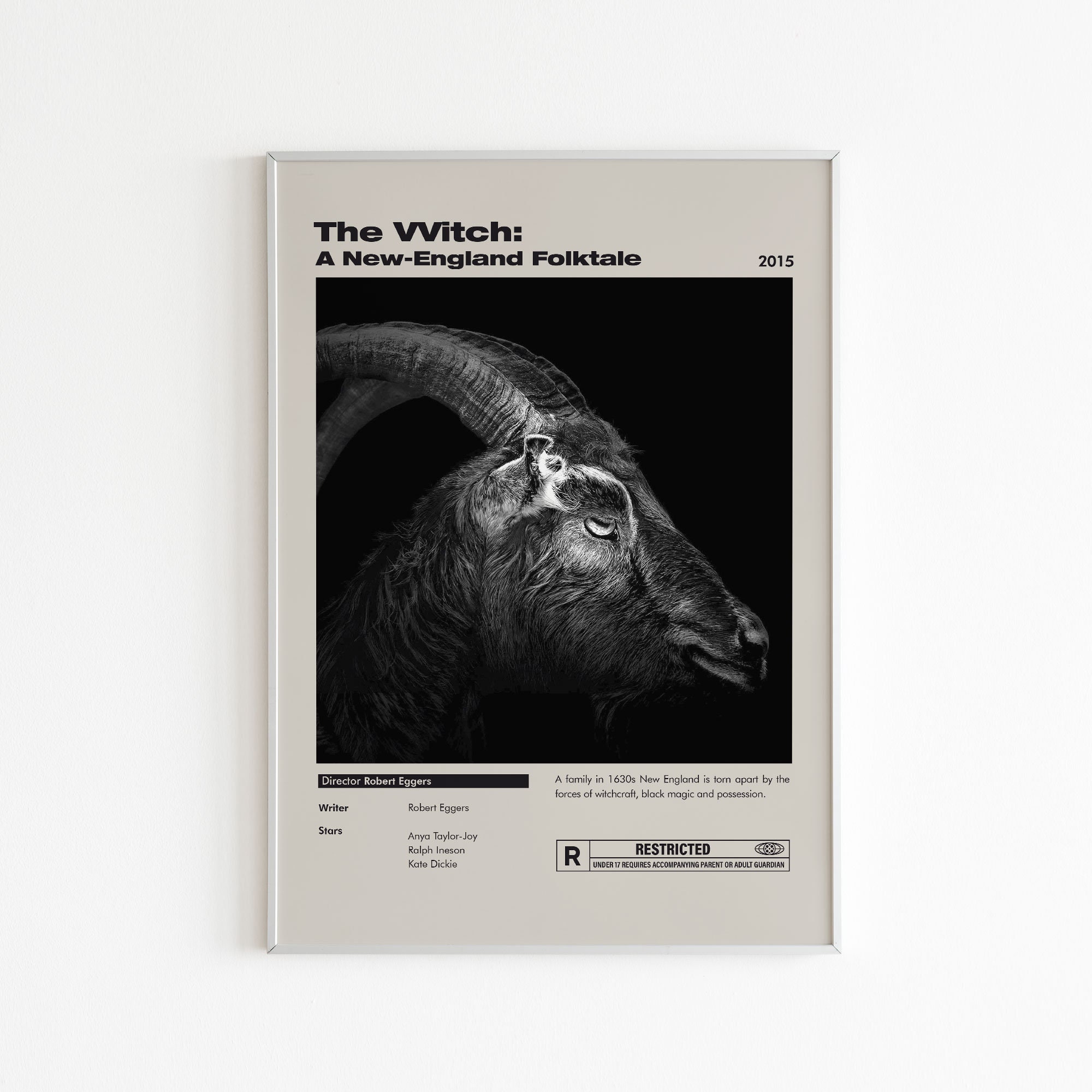 The Vvitch Poster Minimalist Movie Poster Anya Taylor-joy Horror Movie ...