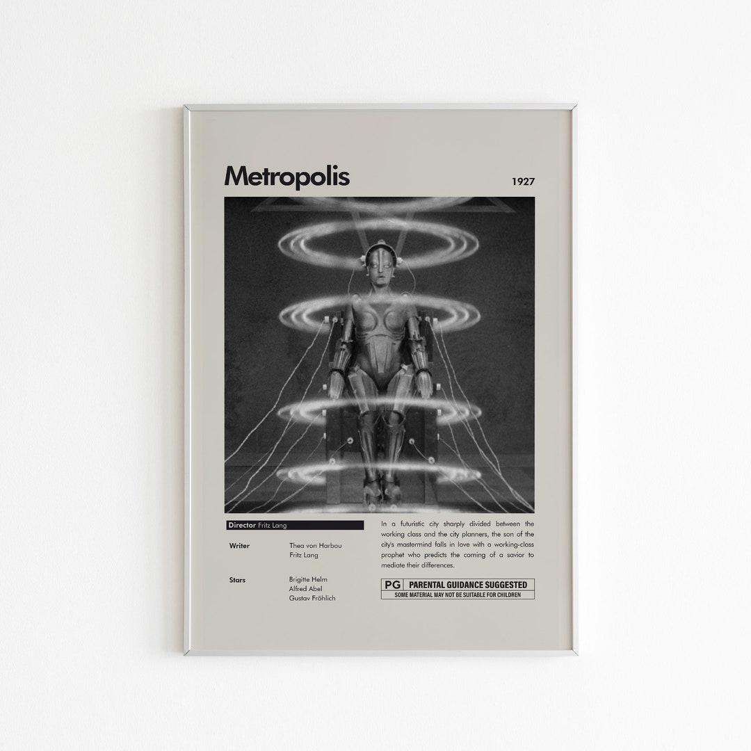 Metropolis Movie Poster | Minimalist Movie Poster | Fritz Lang | Sci-fi ...