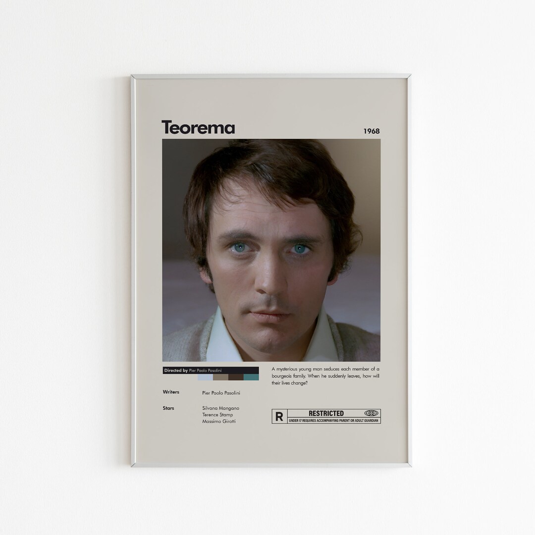 Teorema Movie Poster | Minimalist Movie | Pier Paolo Pasolini | Custom ...