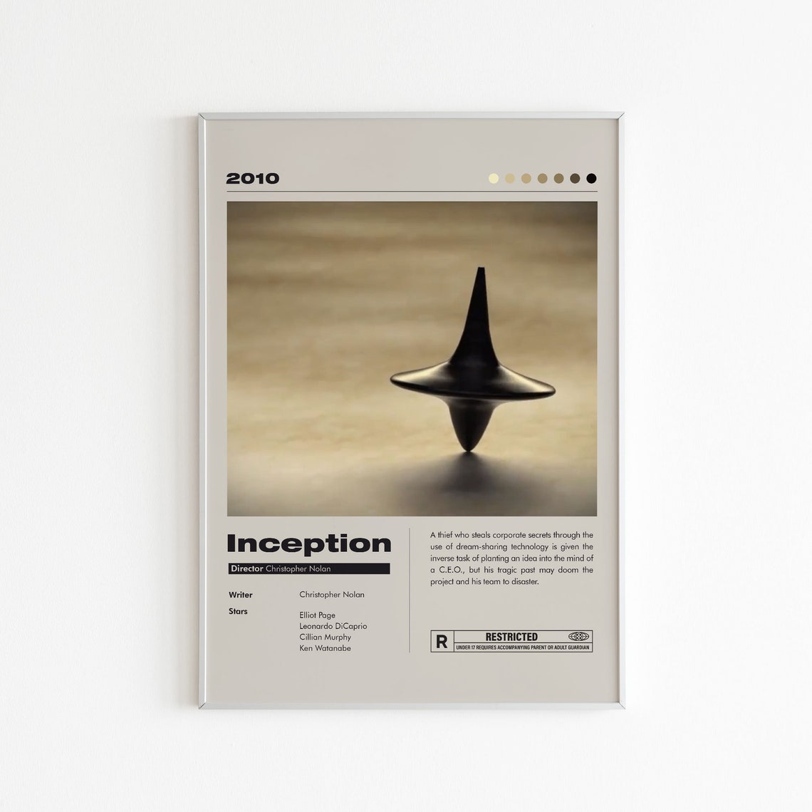 Inception Movie Poster Minimalist Movie Poster Leonardo - Etsy