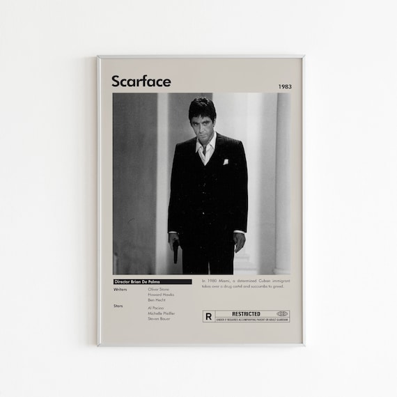 Scarface minimalist poster - fikosigns