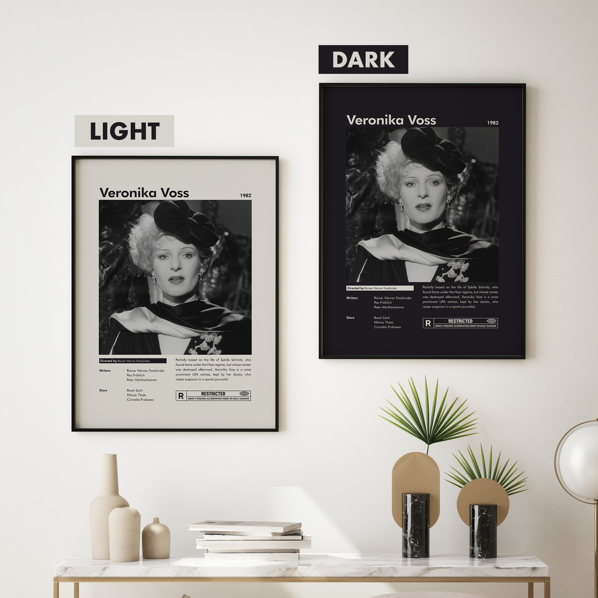 Veronika Voss Movie Poster Minimalist Movie Poster Rainer Werner ...