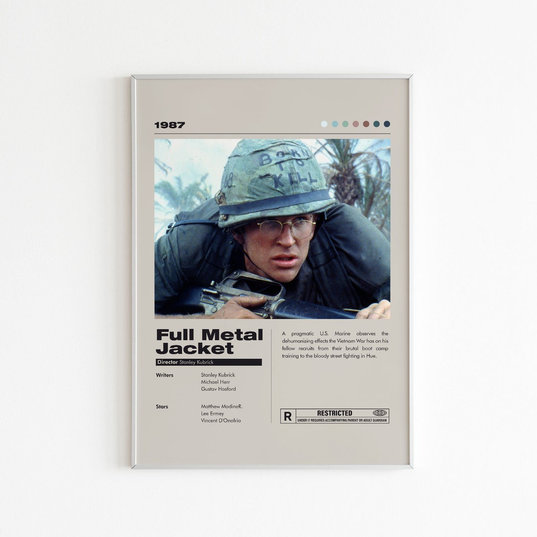 Full Metal Jacket Movie Poster | Minimalist Movie Poster | Stanley ...