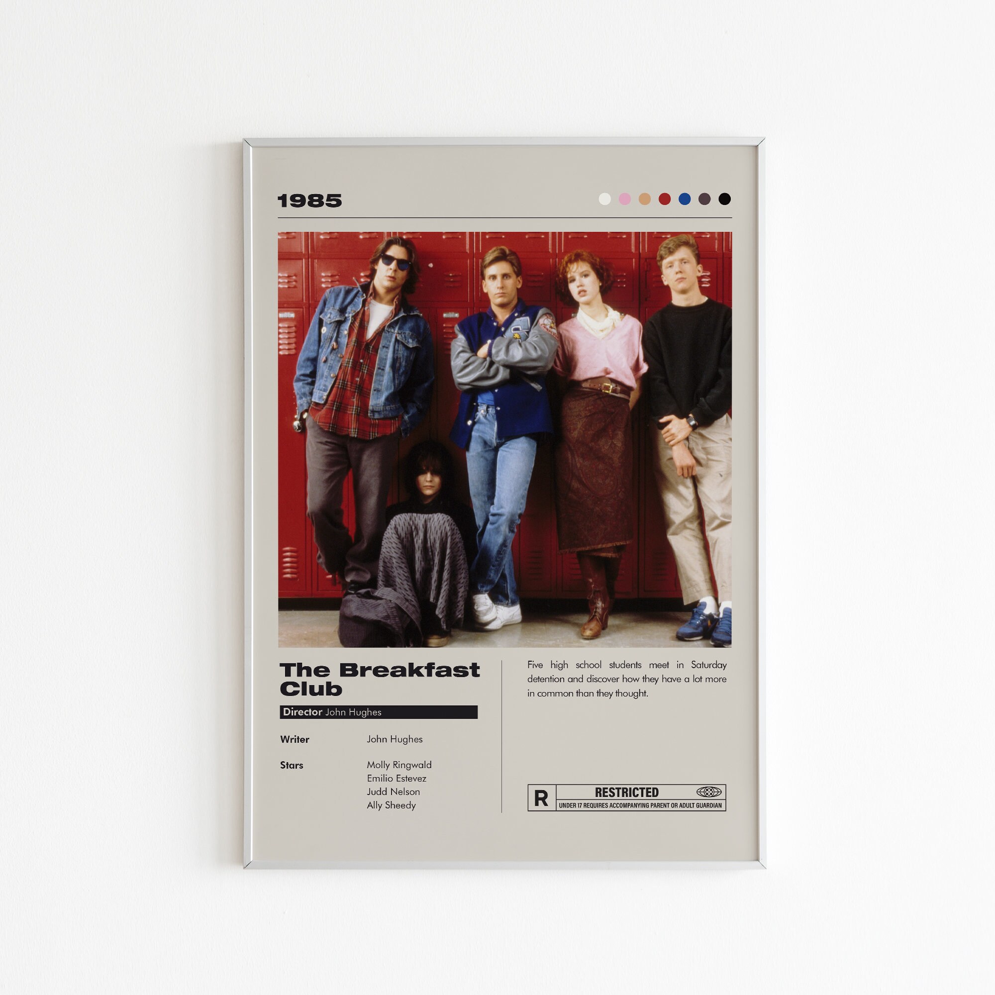 The Breakfast Club Movie Poster Minimalist Movie Poster Vintage Wall ...