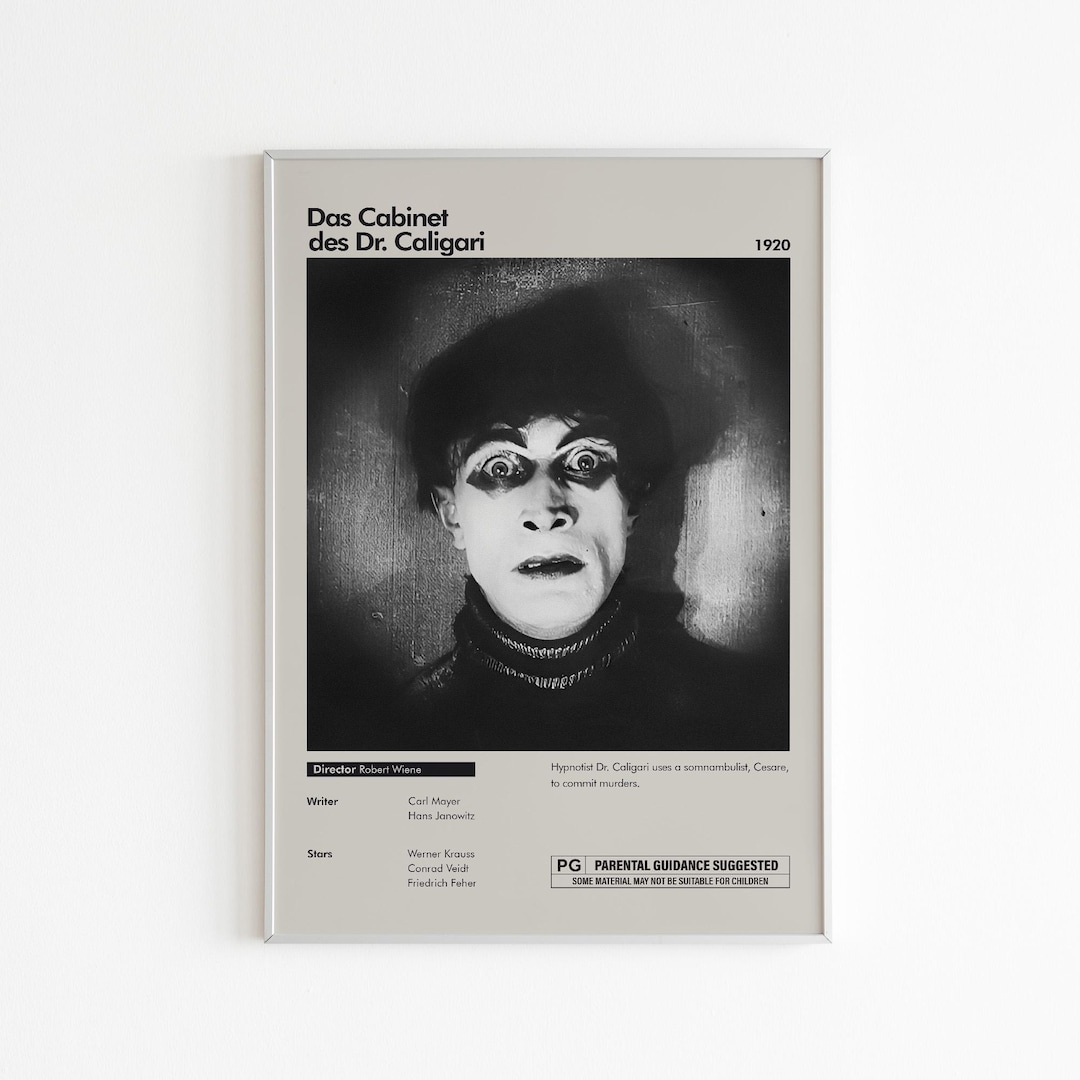 The Cabinet of Dr. Caligari Poster | Minimalist Movie Poster | Robert ...