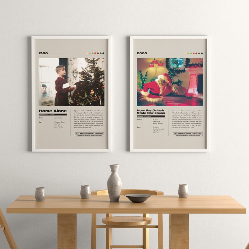 Home Alone Set of 2 Movie Poster Minimalist Movie Poster - Etsy