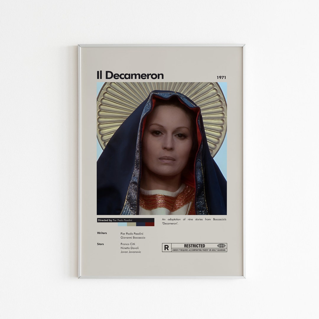 The Decameron Movie Poster | Minimalist Movie | Pier Paolo Pasolini | Custom Movie Print | Wall ...
