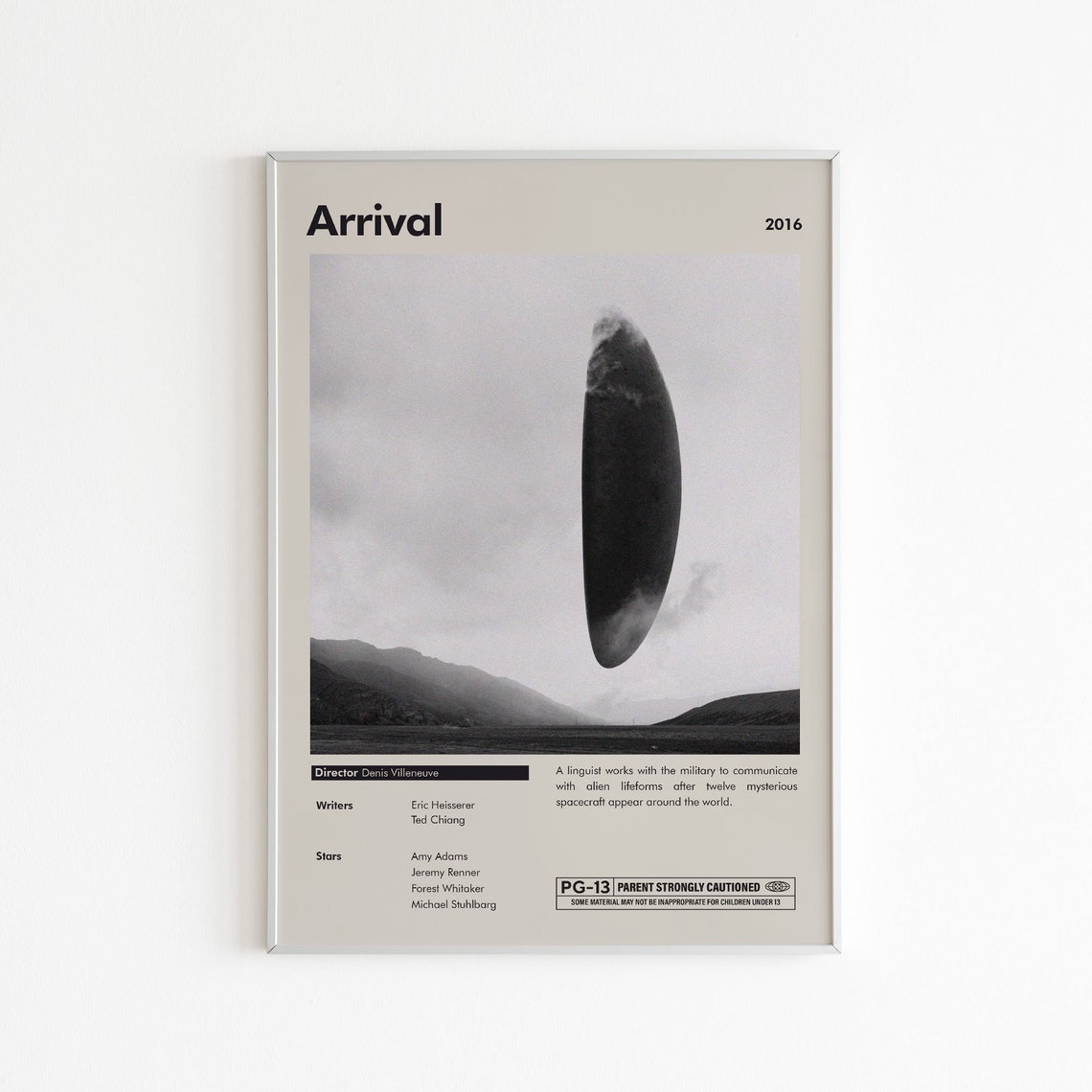 Arrival 2016 Movie Poster Minimalist Movie Poster Sci-fi - Etsy