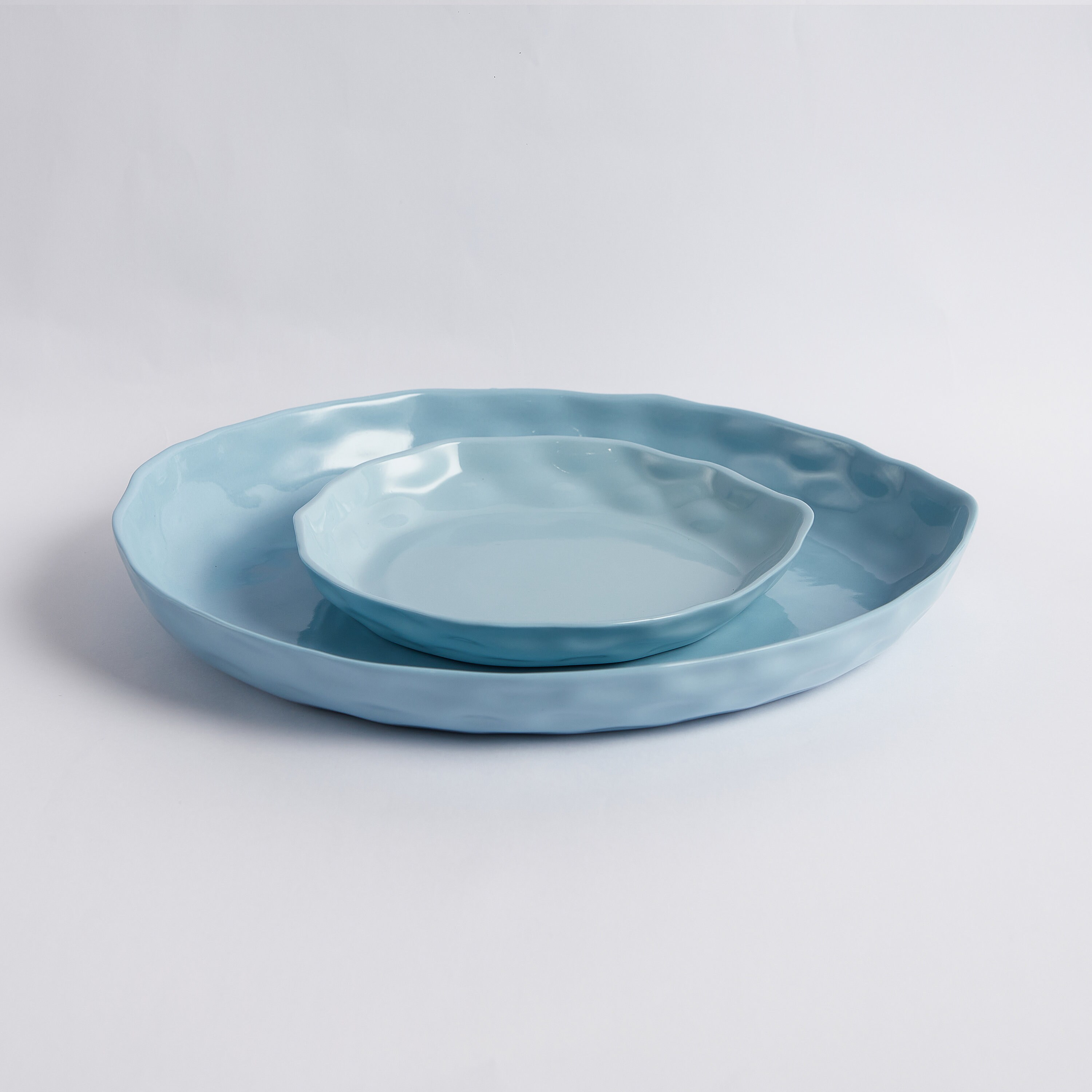 Blue Ceramic Dinner Plate Side Plate Large Plate Pasta Plate Tableware ...