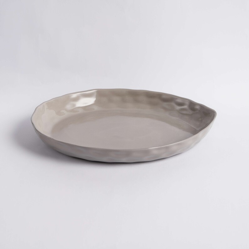 Gray Ceramic Dinner Plate| Side Plate| Large Plate| Pasta Plate ...
