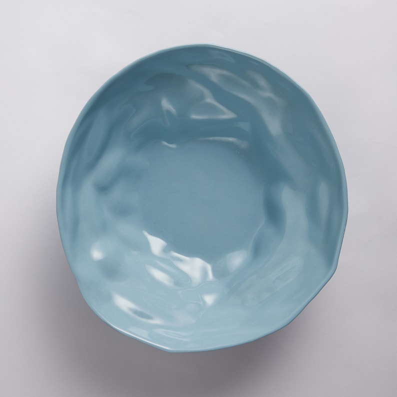 Blue Ceramic Serving Bowl| Salad Bowl| Snack Bowl| Fruit Bowl ...