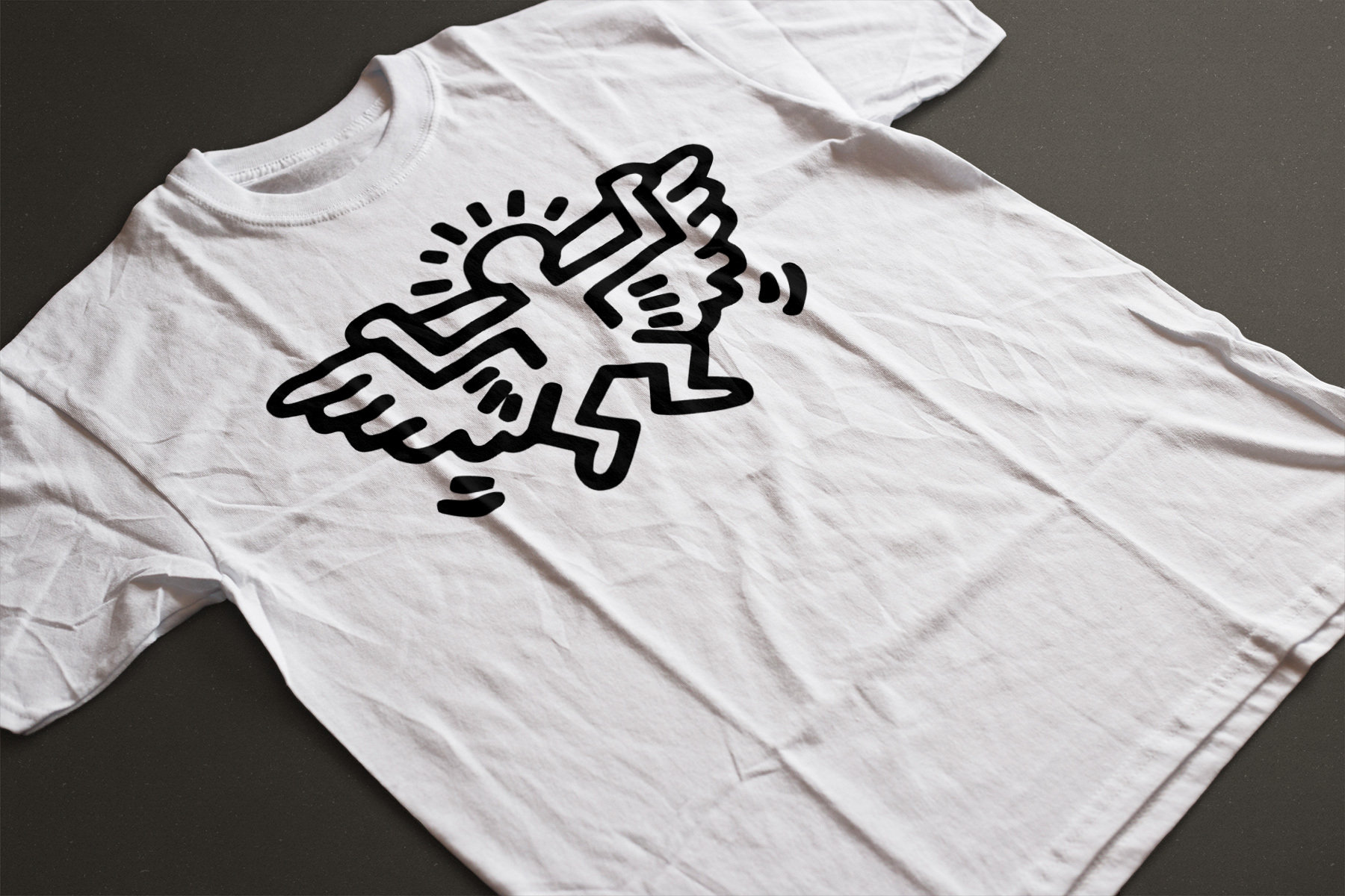 Keith Haring Art Arts Angel Tee, NYC Shirt, Basquiat, Jesus Christ Tee ...