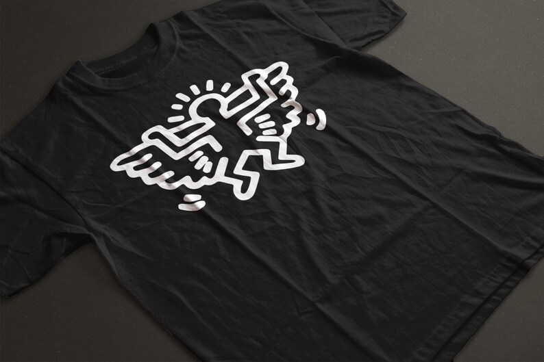 Keith Haring Art Arts Angel Tee, NYC Shirt, Basquiat, Jesus Christ Tee ...