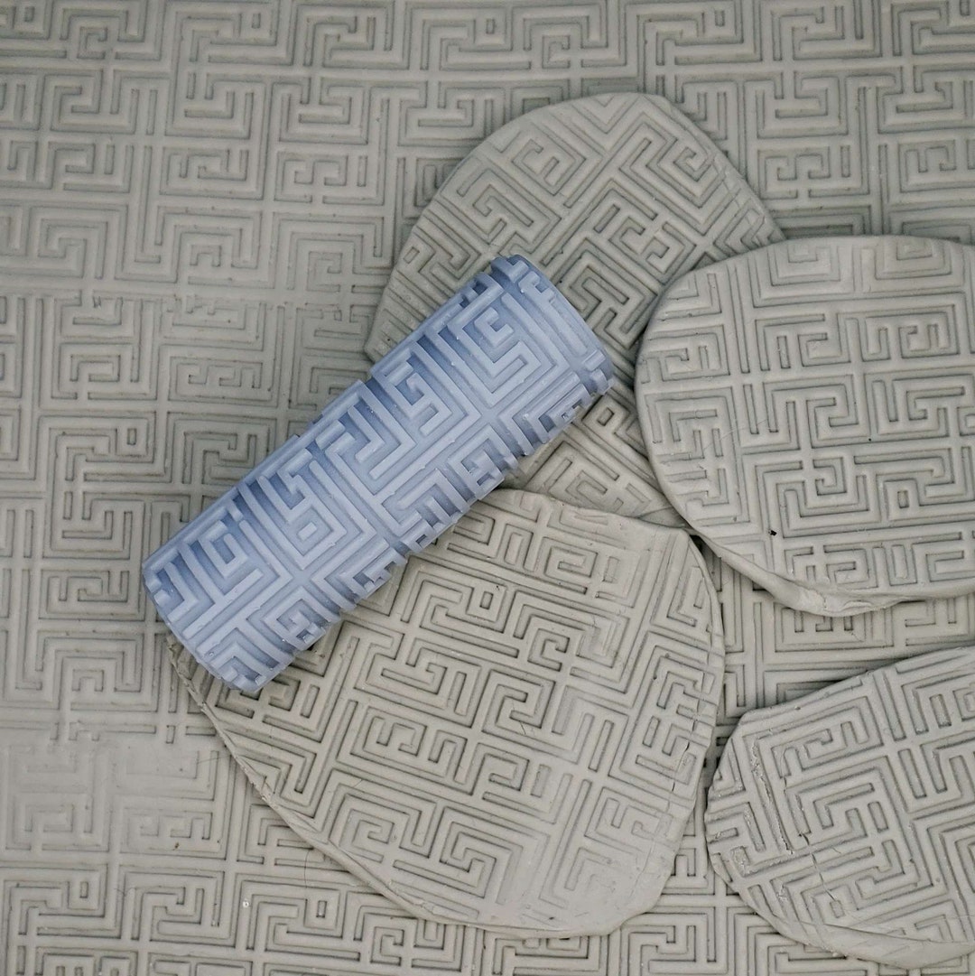 Greek Meander Clay Texture Roller - 50-125mm - Etsy