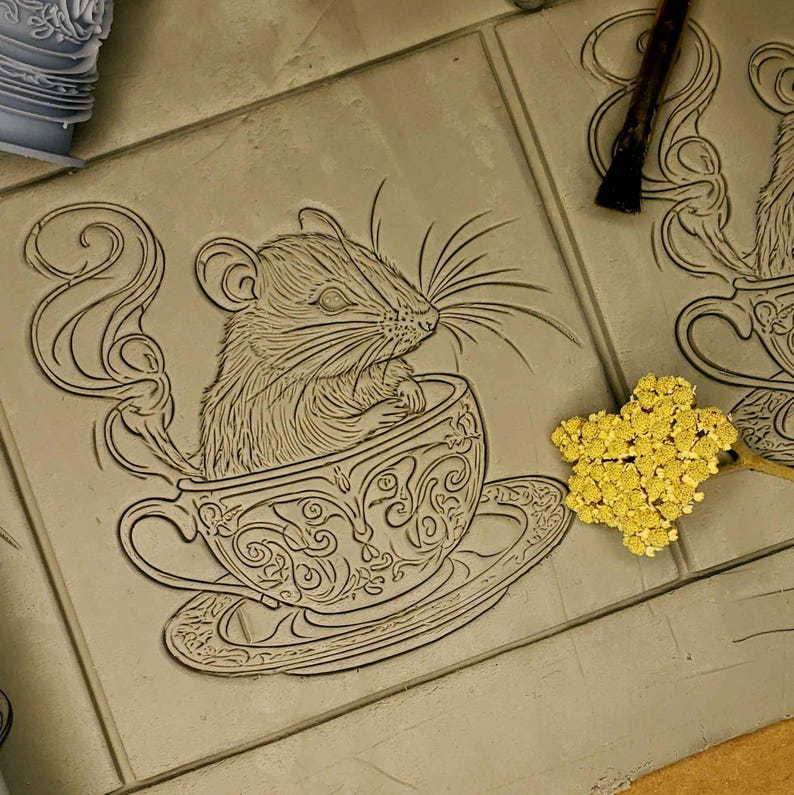 Clay Tile Roller - Teacup Rat - Etsy