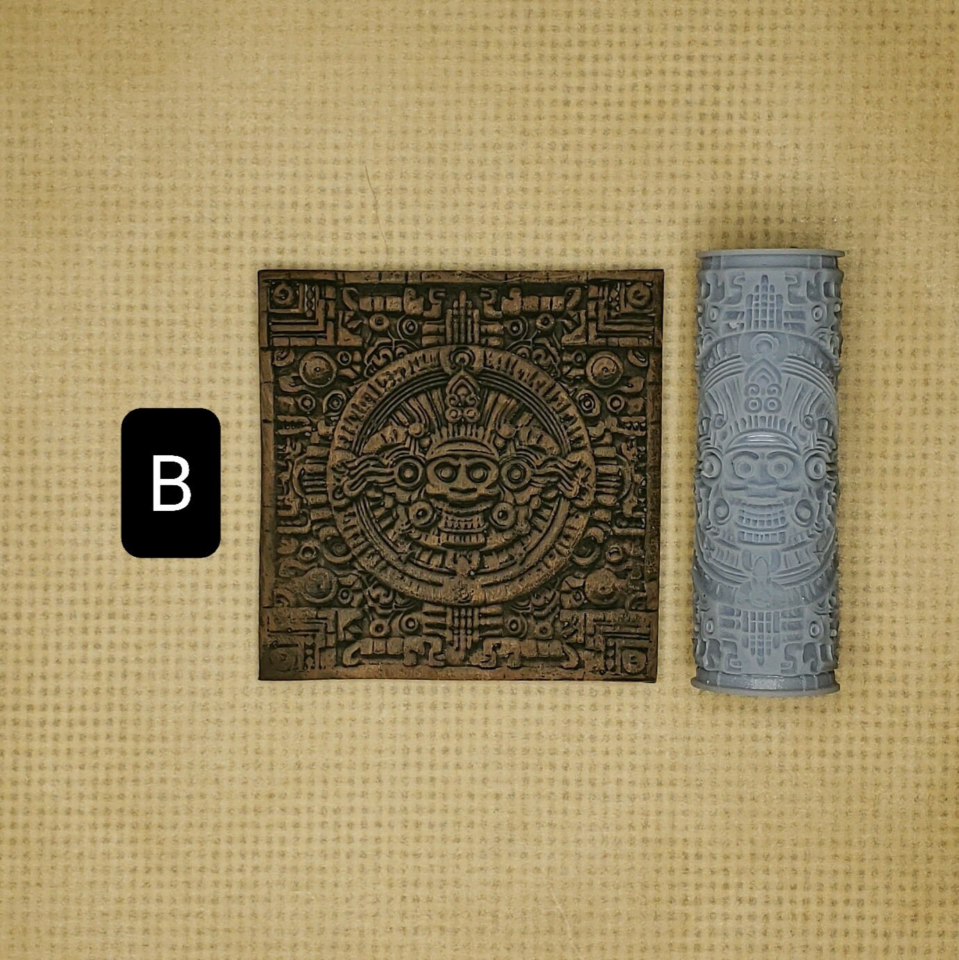 Clay Tile Rollers Aztec Inspired Carvings - Etsy