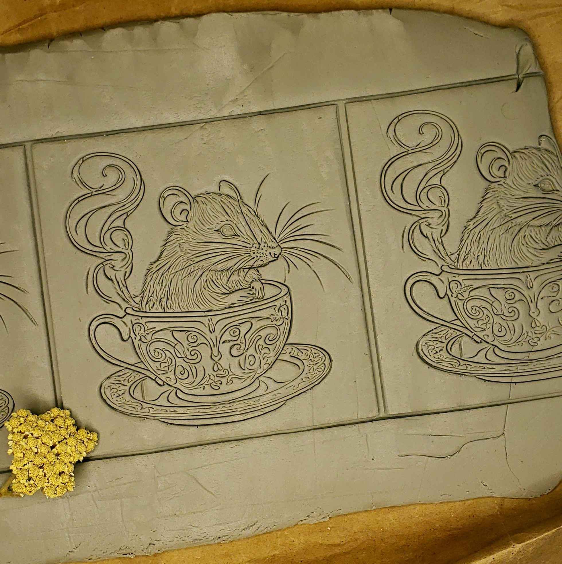 Clay Tile Roller - Teacup Rat - Etsy