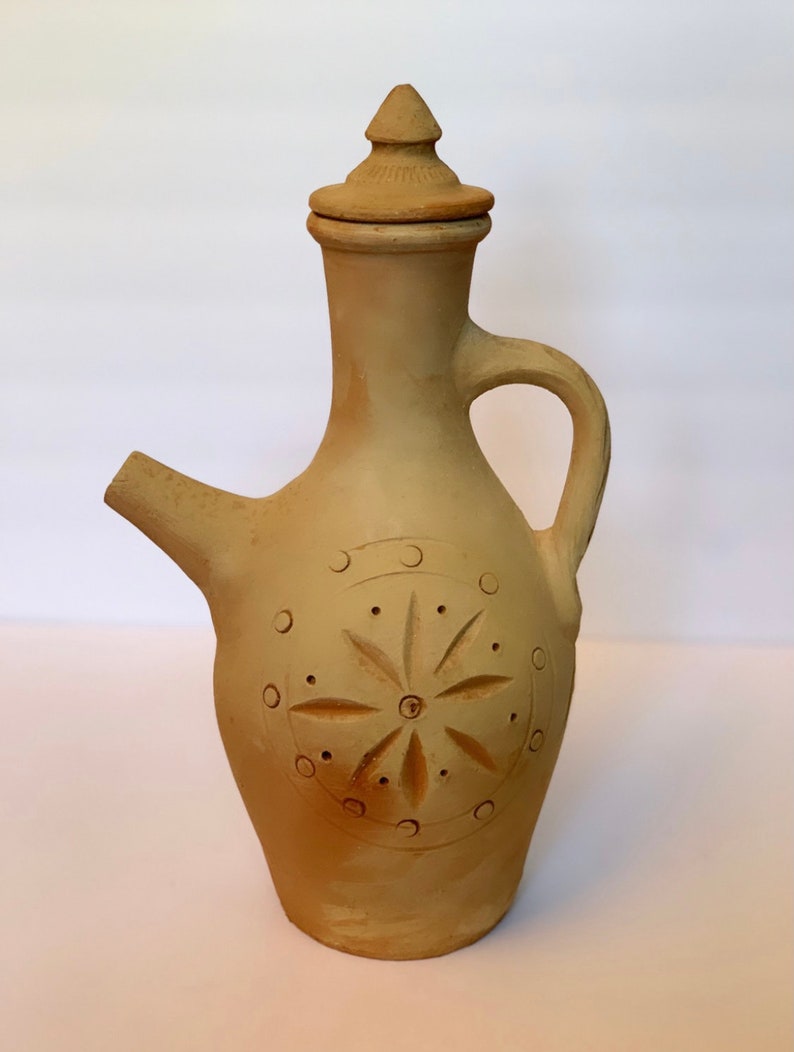 Handmade Clay Pitcher Jug With Lid | Natural Clay Water Jug | South ...