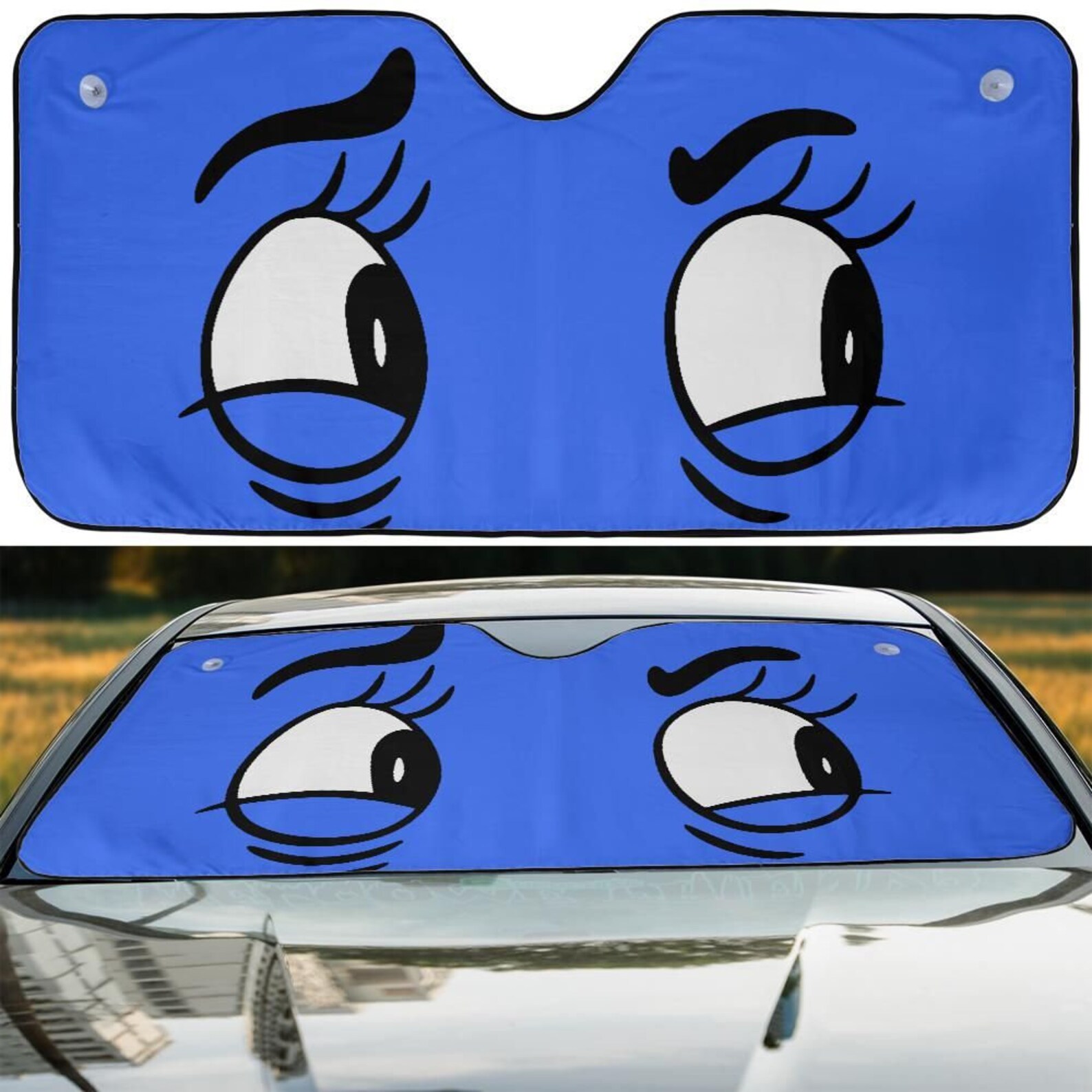 Custom Eyes Car Sunshade - Personalized Car Lover Gift - Funny Car Gift ...