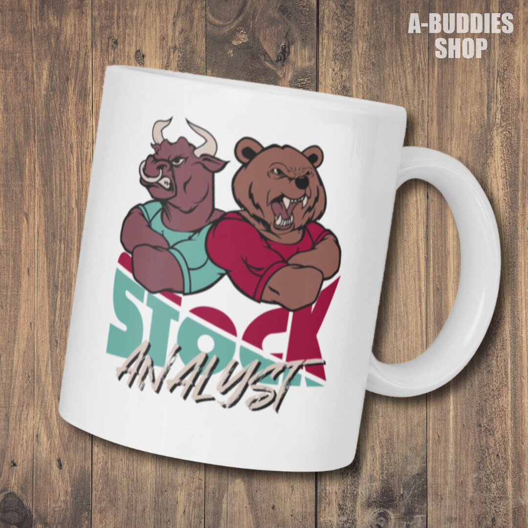 Stock Analyst, Bull and Bear Mug - Etsy