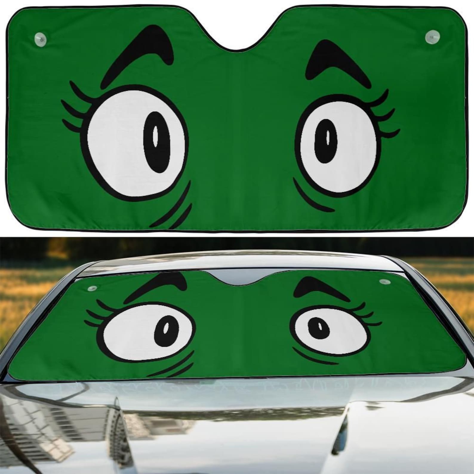 Custom Eyes Car Sunshade Personalized Car Lover Gift Funny Car Gift ...