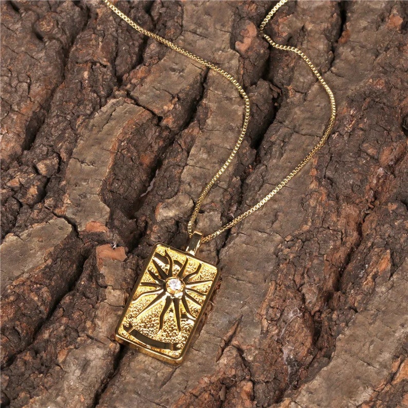 Dawapara Tarot Cards Necklace Prosperity Amulet Stainless Steel Classic ...