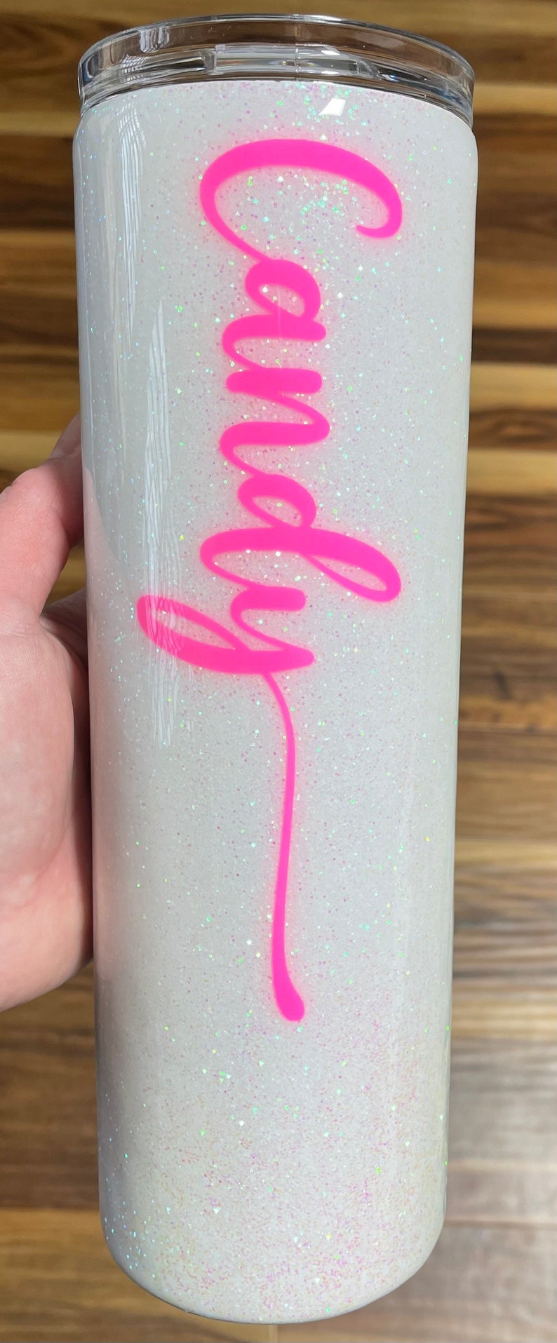 Personalized 20oz Skinny Chunky Glitter Tumbler / Custom - Etsy