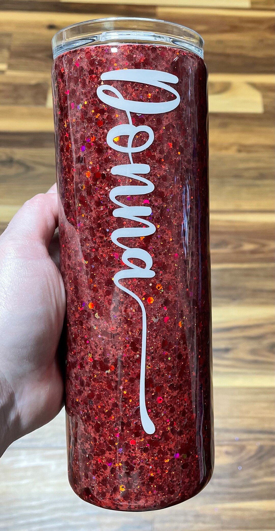 Personalized 20oz Skinny Chunky Glitter Tumbler / Custom - Etsy