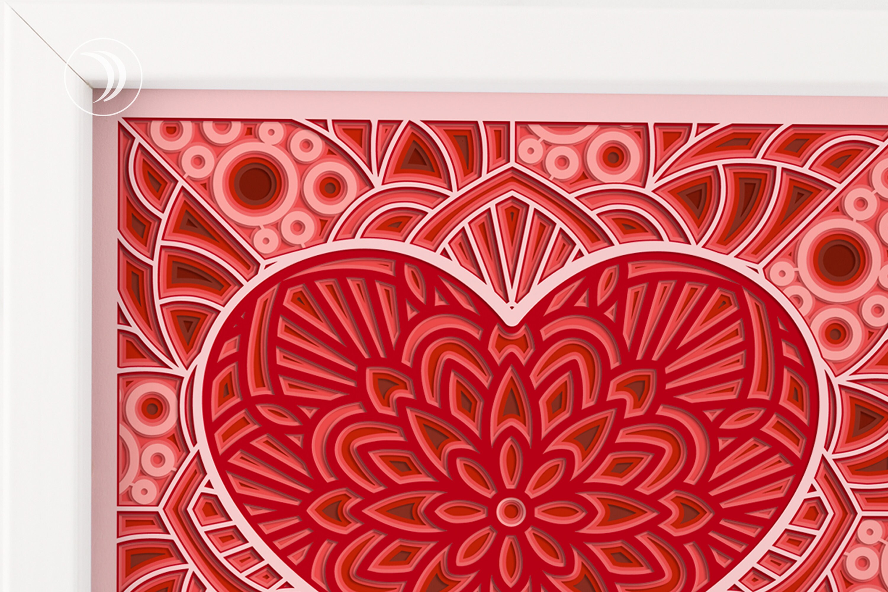 3D Layered Heart Mandala Multilayer Heart SVG Papercut Laser - Etsy